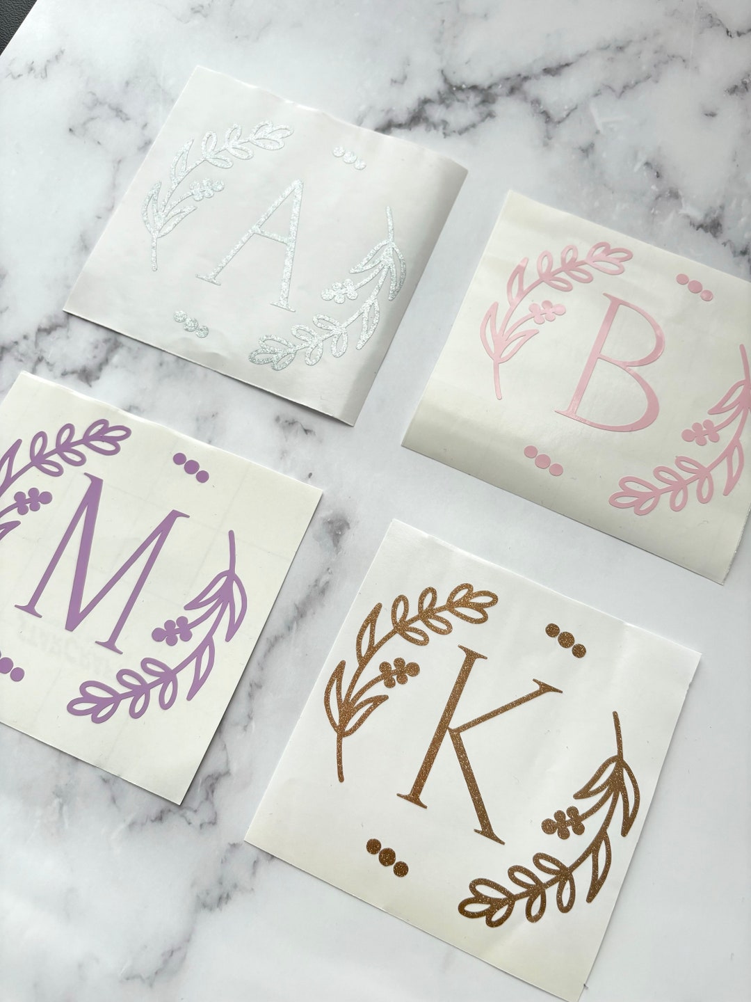 Monogram Sticker, Initials Decal, Custom Vinyl Name Decal, Vinyl ...