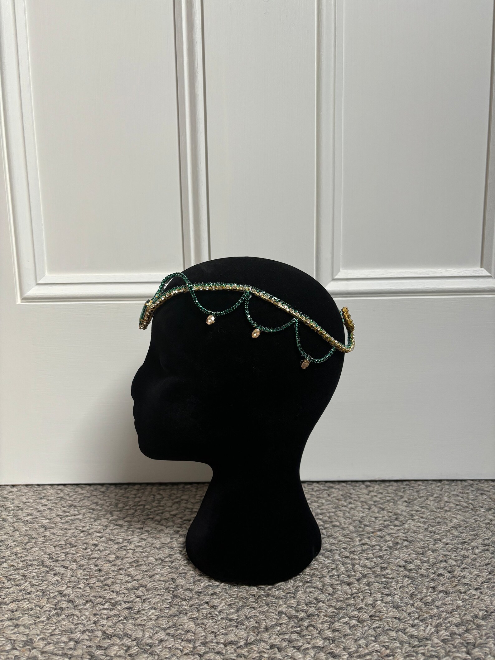 Esmeralda Half Tiara Green and Gold Hand Made Performance Tiara - Etsy