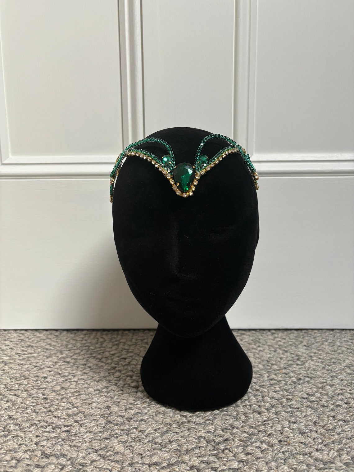 Esmeralda Half Tiara Green and Gold Hand Made Performance Tiara - Etsy