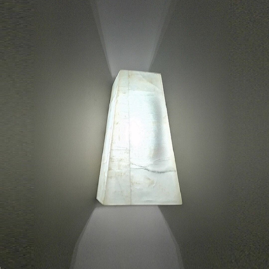 Crystal White Alabaster Wall Sconce Lighting - Etsy