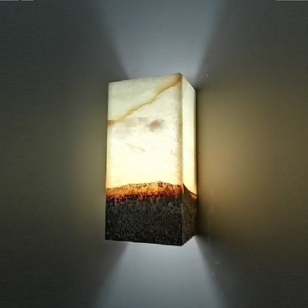 Natural Stone Sconce - Etsy New Zealand