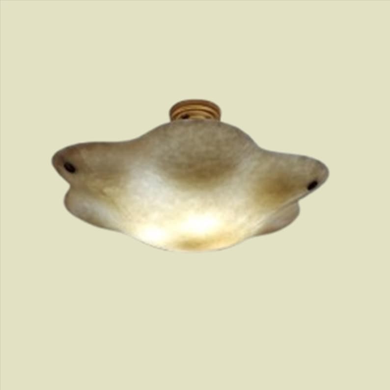 Honey White Alabaster Semi Flush Chandelier, Italian Alabaster Lamp ...