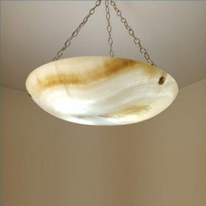 Honey White Alabaster Chandelier, Italian Alabaster Lamp, Marble ...