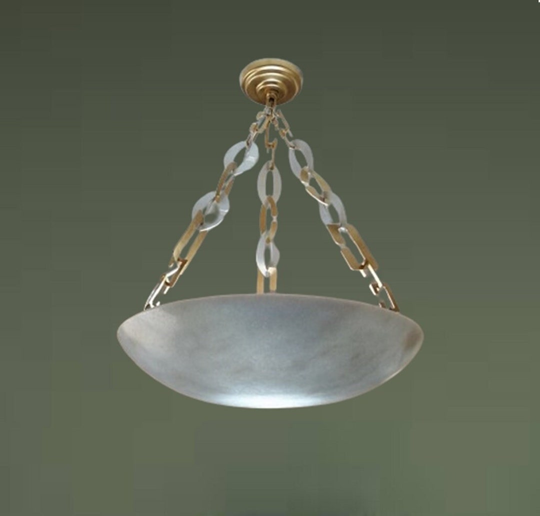 White Salt Italian Alabaster Lamp, Marble Pendant Light, Alabaster ...