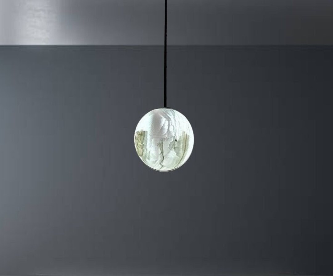 Crystal White Alabaster Ceiling Pending Light Esphere Fixture, Pendant ...