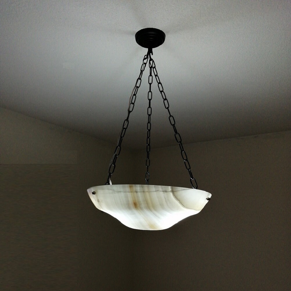 Modern Honey White Alabaster Ceiling Lighting Lamp, Pendant Lighting ...