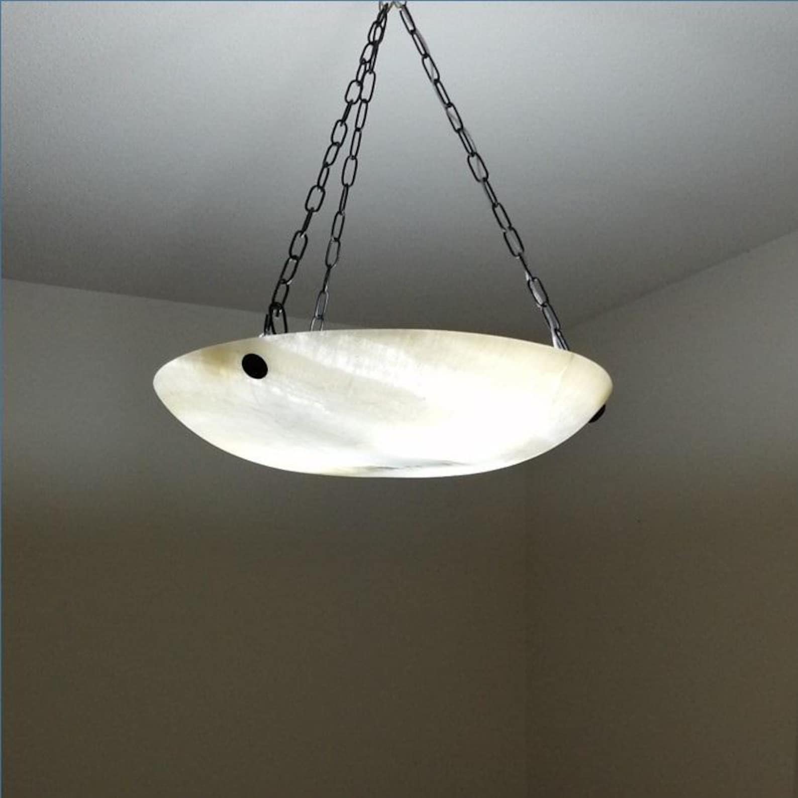 Honey White Alabaster Chandelier, Italian Alabaster Lamp, Marble ...