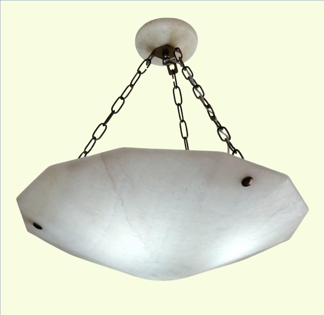 Handcrafted Alabaster Ceiling Light, Italian Marble Pendant Lamp - Etsy