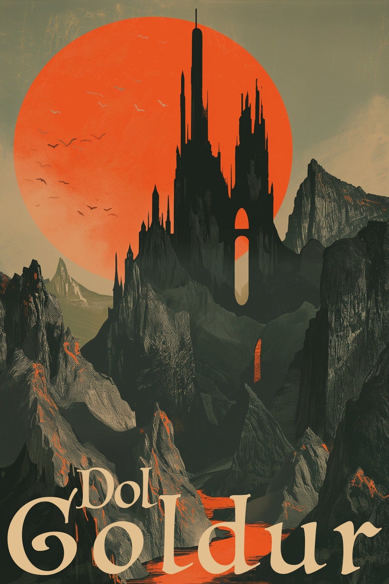 Lord of the Rings Dol Goldur Digital File Printable Fan Art Travel ...