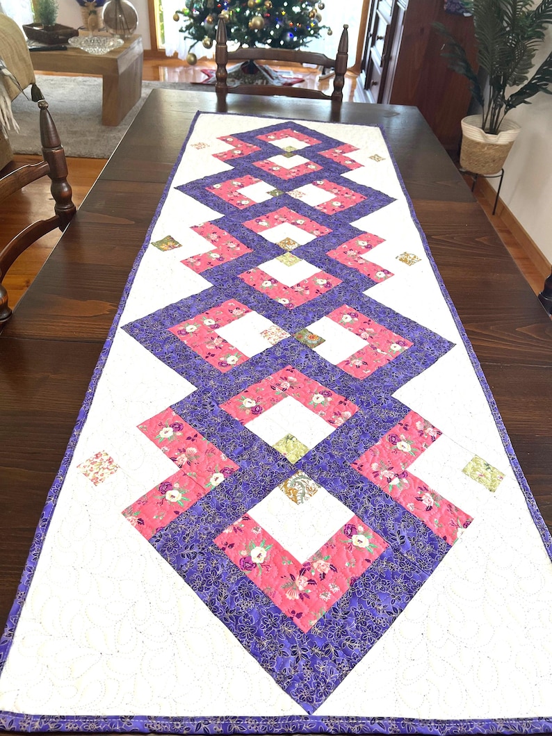 Easy Table Runner Pattern Quick Beginner Friendly Quilted Table Runner ...