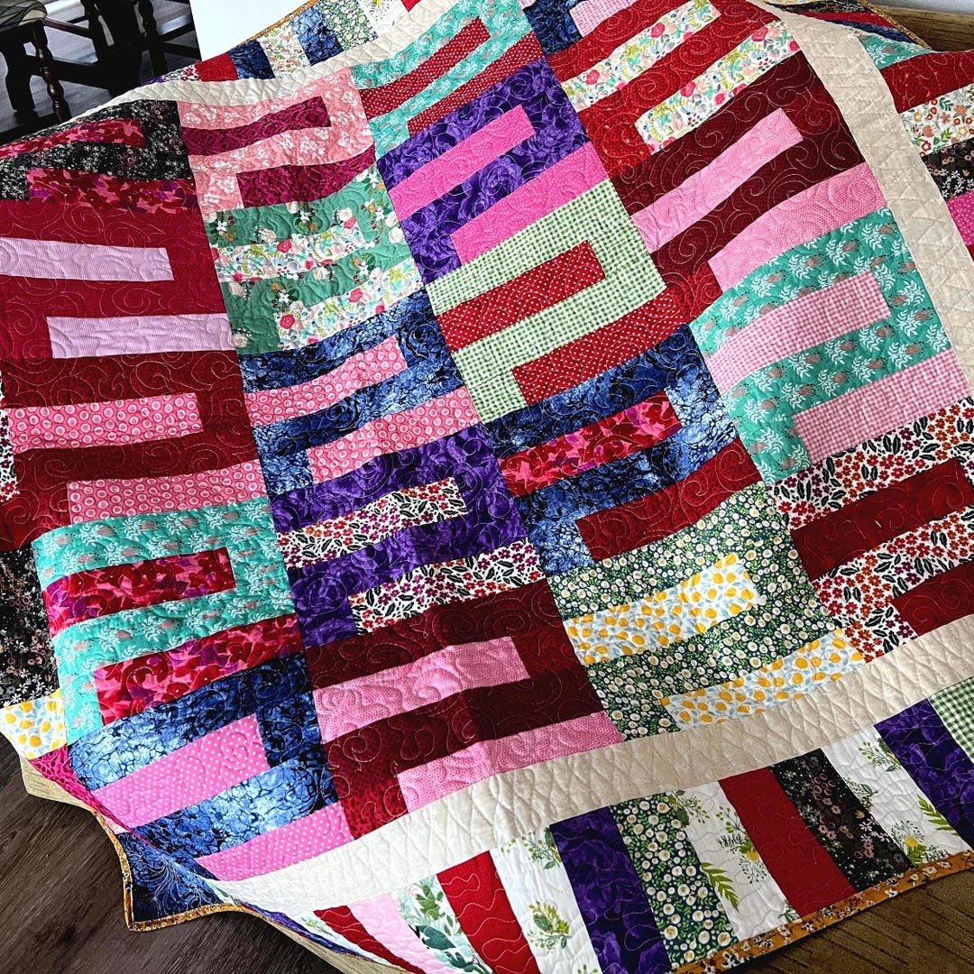 Jelly Roll Ladders Pattern Easy Strip Piecing Pattern Stripe Patchwork ...