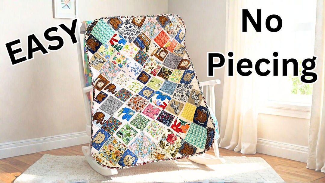 No Sew Baby Quilt Pattern Fun Fast Easy Video Tutorial Step by Step ...