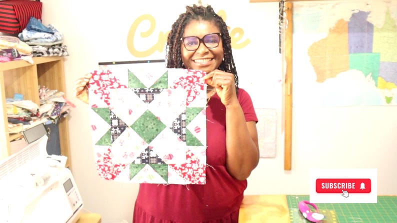 Christmas Broken Window Quilt Block Pattern: Step-by-step PDF & Video ...