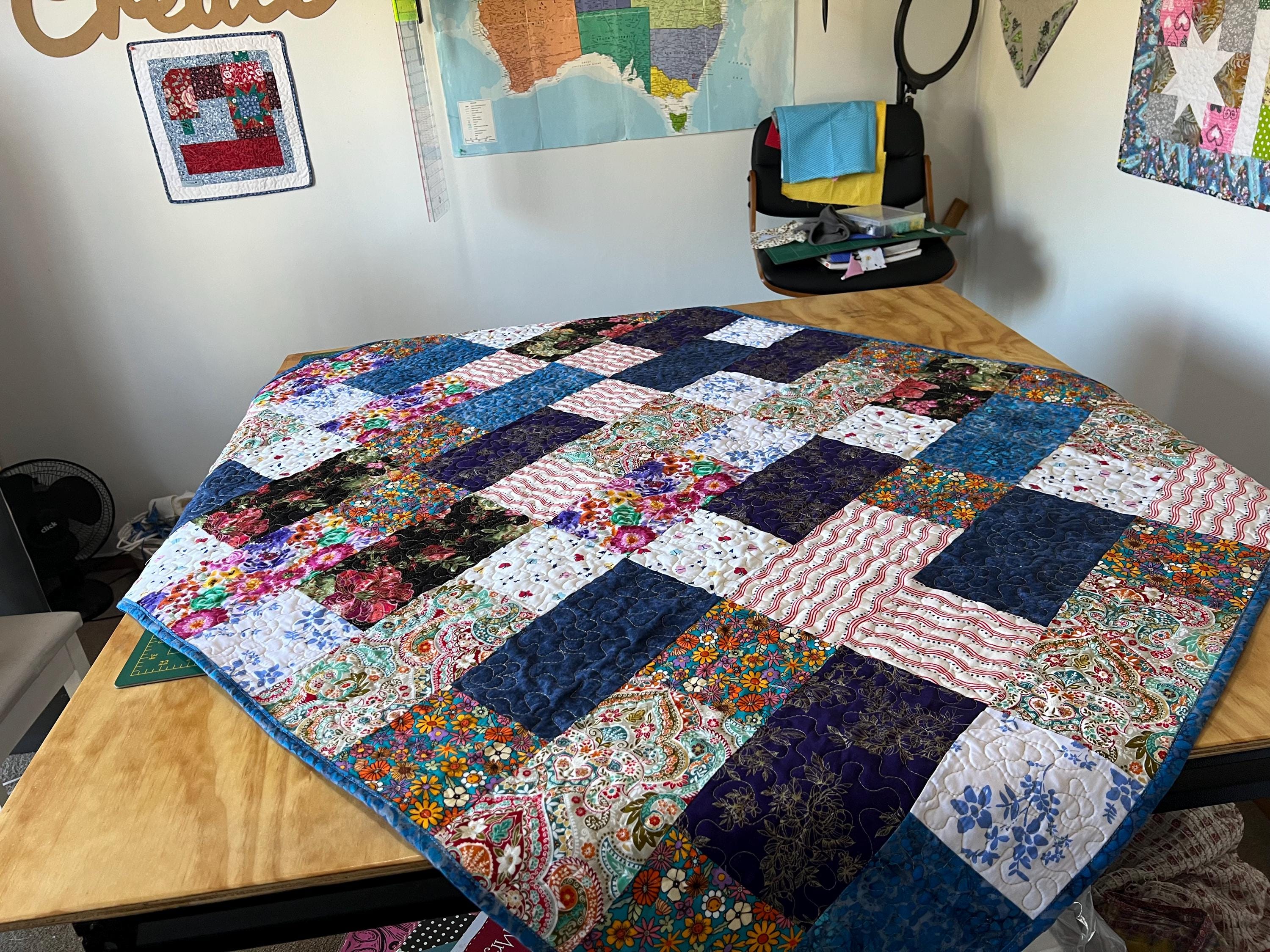 Easy Block Quilt Pattern: Modern Geometric Throw (PDF Pattern) - Etsy