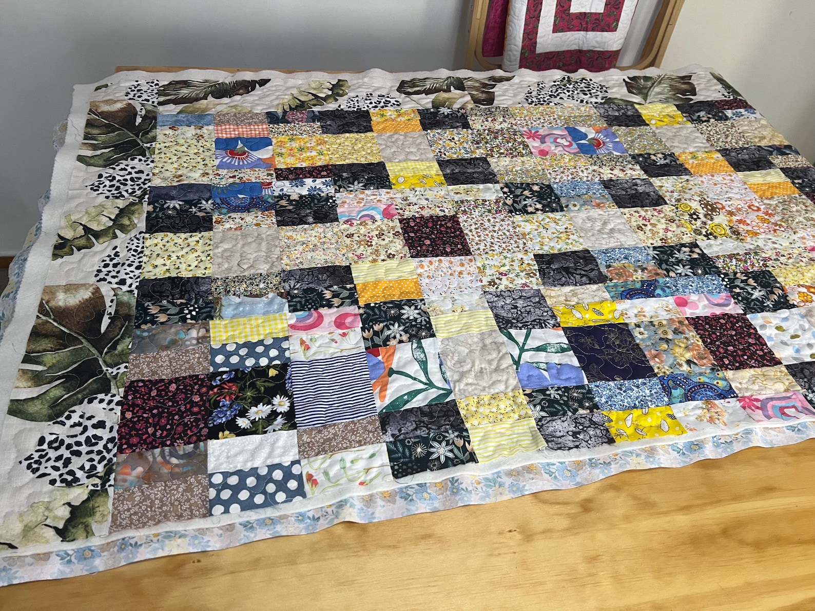 Potato Chip Quilt Pattern: Easy QAYG Scrap Quilt Tutorial (PDF Download ...