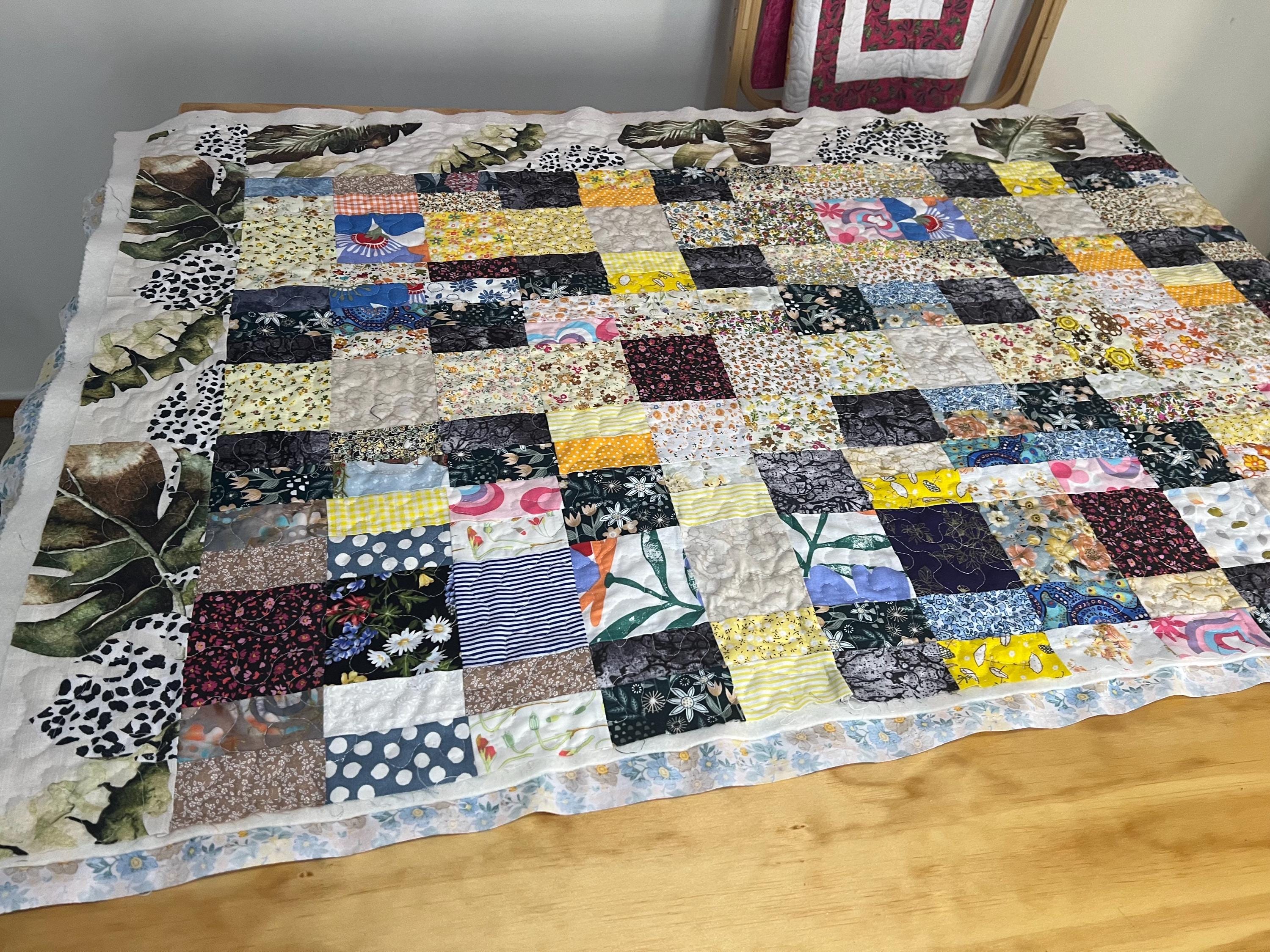 Potato Chip Quilt Pattern: Easy QAYG Scrap Quilt Tutorial (PDF Download ...