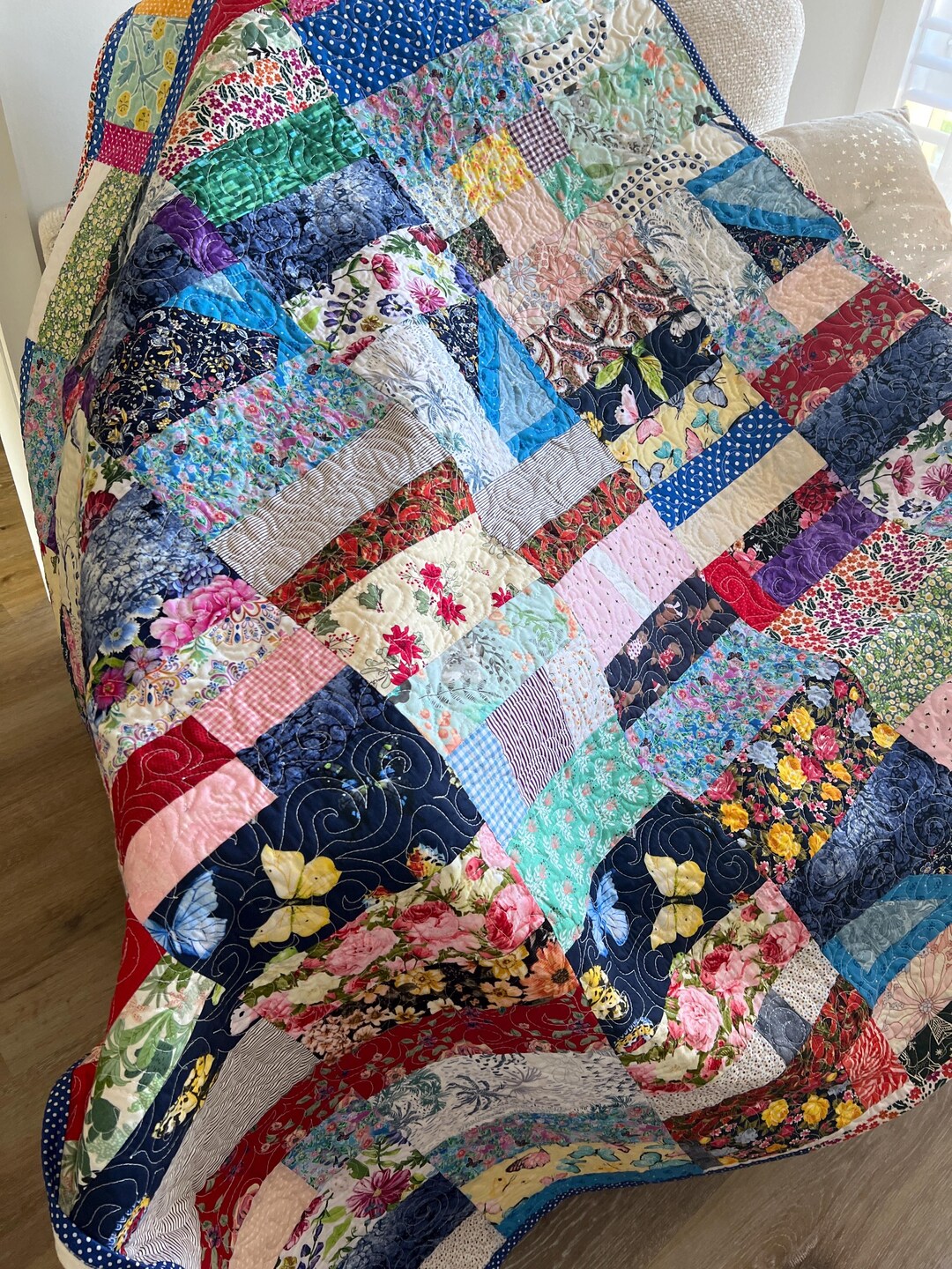 Cozy Reading Nook Quilt Handmade Patchwork Throw Quilt Book Lover Gift ...