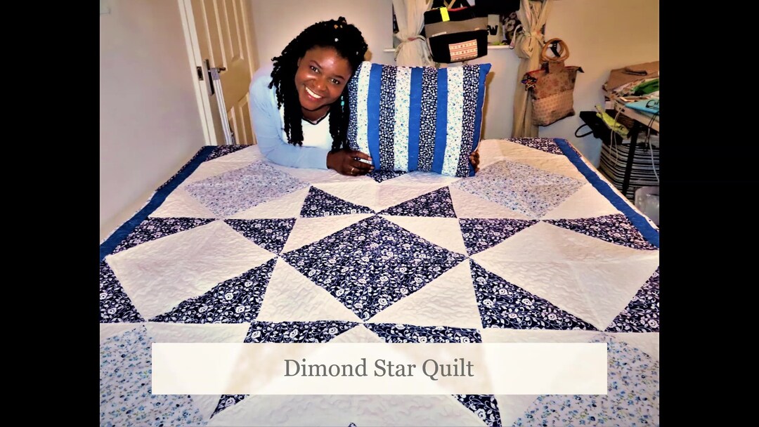 Diamond STAR QUILT PATTERN Easy Step by Step Pattern for Anyone Wishing ...