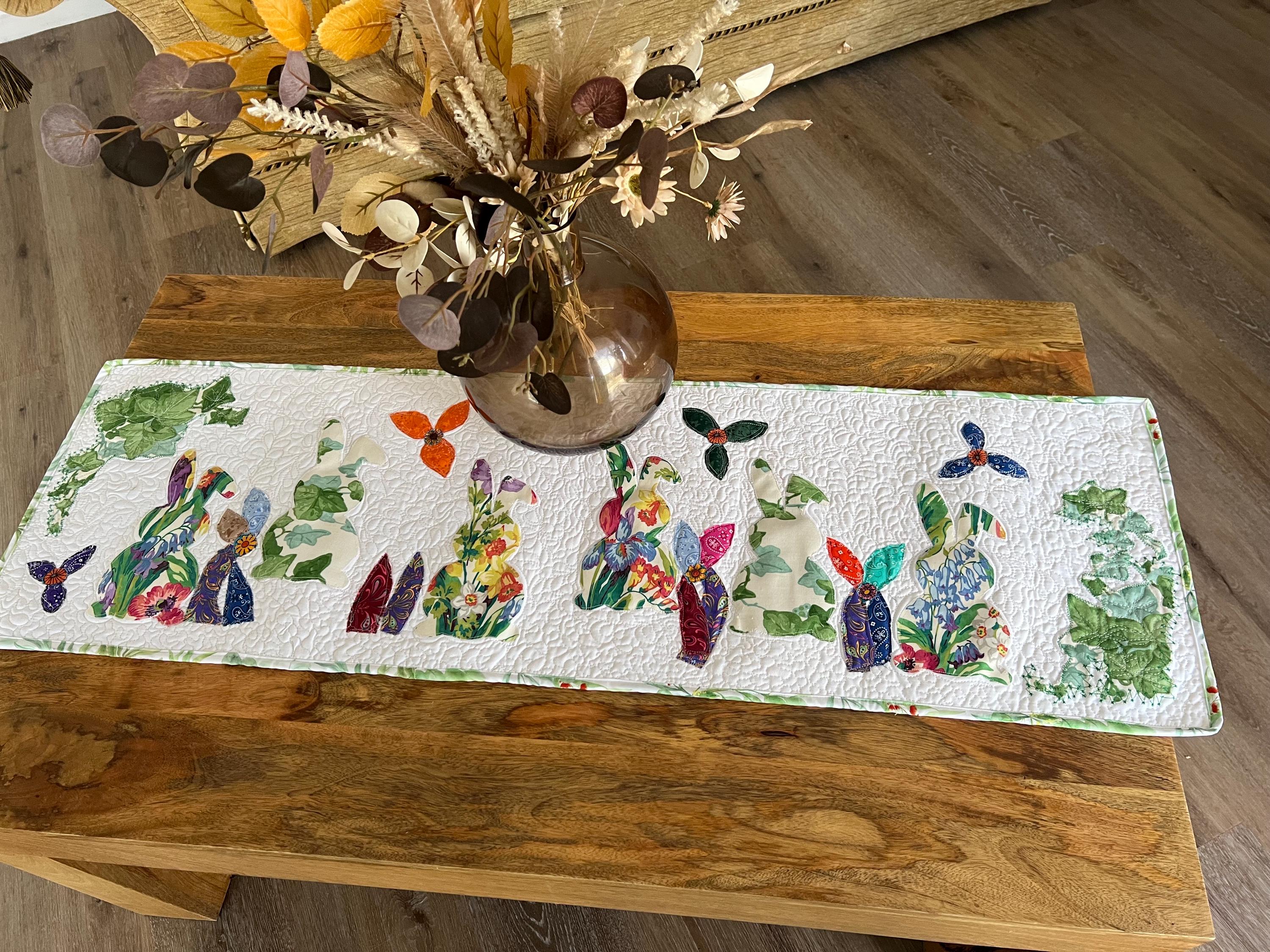 Easter Bunny Table Runner Pattern – PDF Sewing Quilt Tutorial – Spring ...