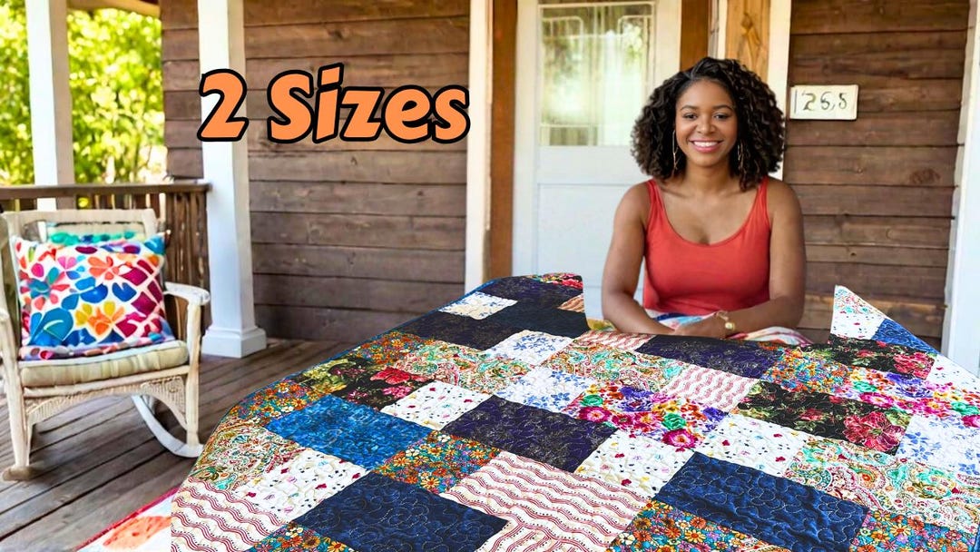 Easy Block Quilt Pattern: Modern Geometric Throw (PDF Pattern) - Etsy