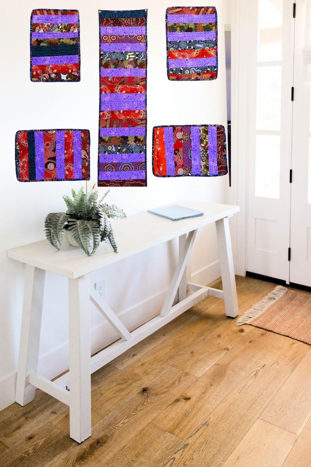 Fabric Aboriginal Wall Hanging Decor Handmade Indigenous Art Boho Home ...