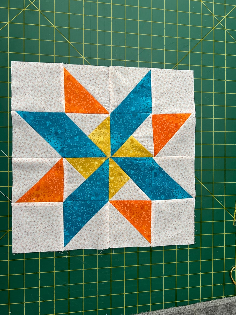 Easy Star Block Pattern Step by Step SUPER SIMPLE Pdf Video Tutorial - Etsy