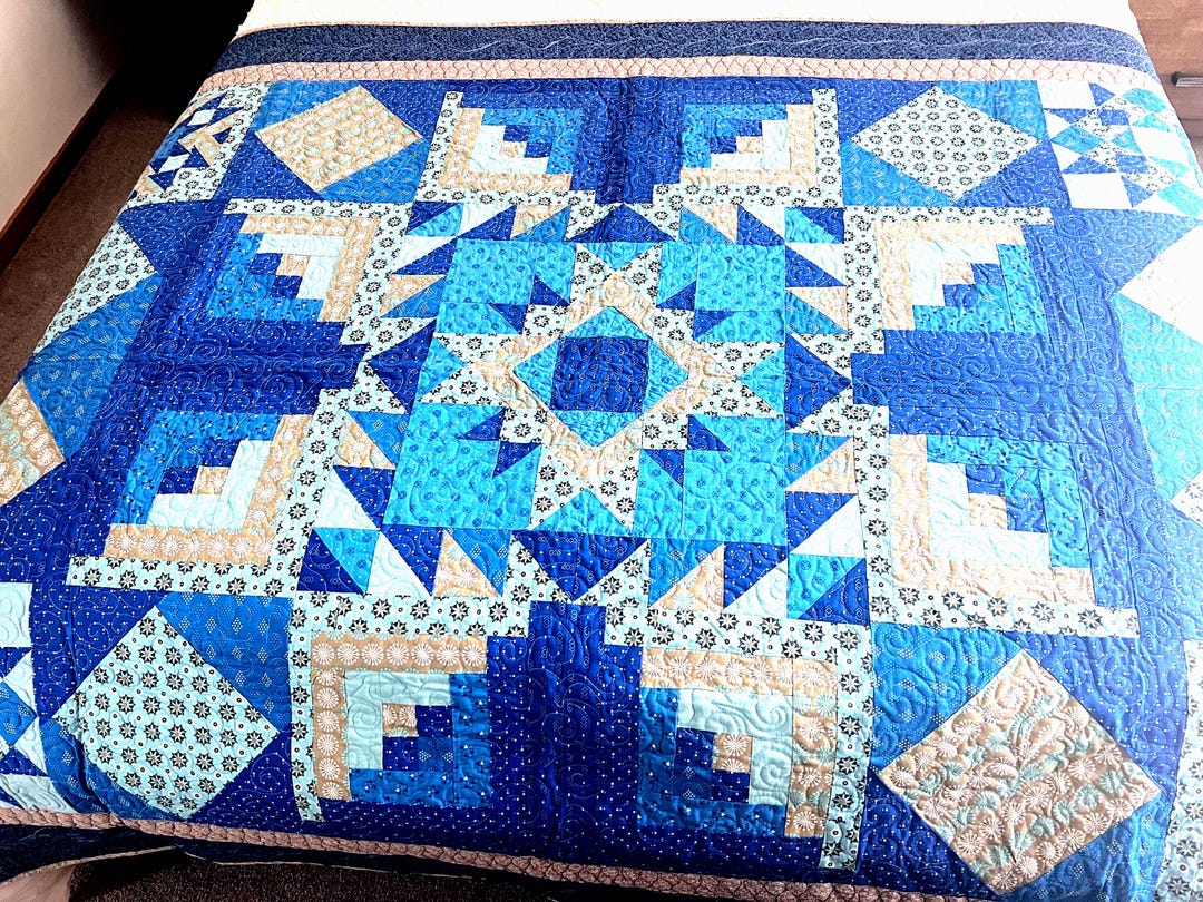 Handmade Floral Patchwork Quilt: Queen Size Heirloom - Etsy