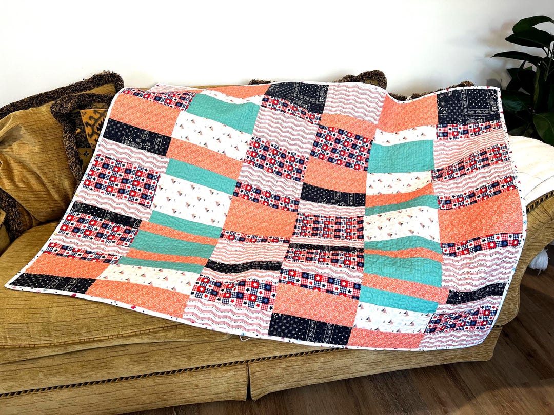 Fat Quarter Stripe Quilt Pattern: Easy Step-by-step Instructions (PDF ...