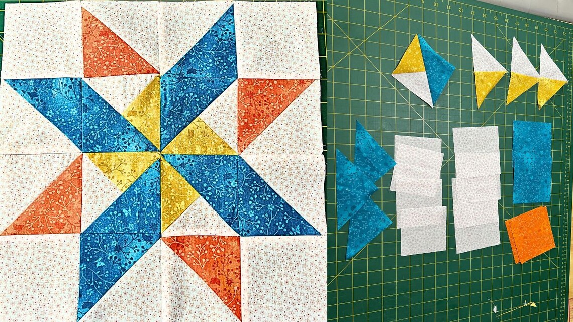 Pinwheel Star Block Pattern... SUPER SUPER SIMPLE - Etsy