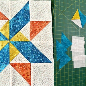 Pinwheel Star Block Pattern... SUPER SUPER SIMPLE - Etsy