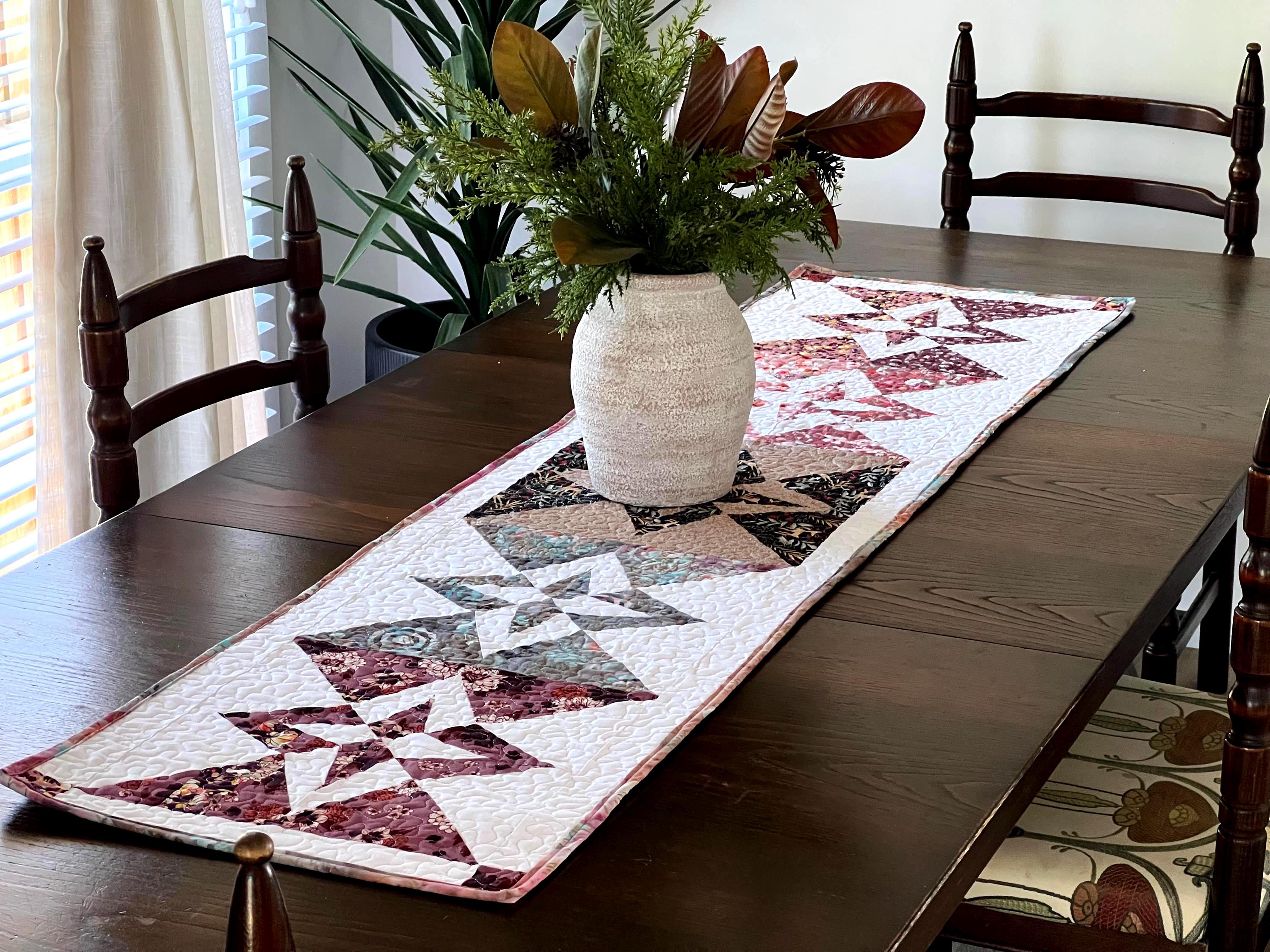 Modern Patchwork Table Runner Quilt Pattern: Beginner-friendly (PDF ...