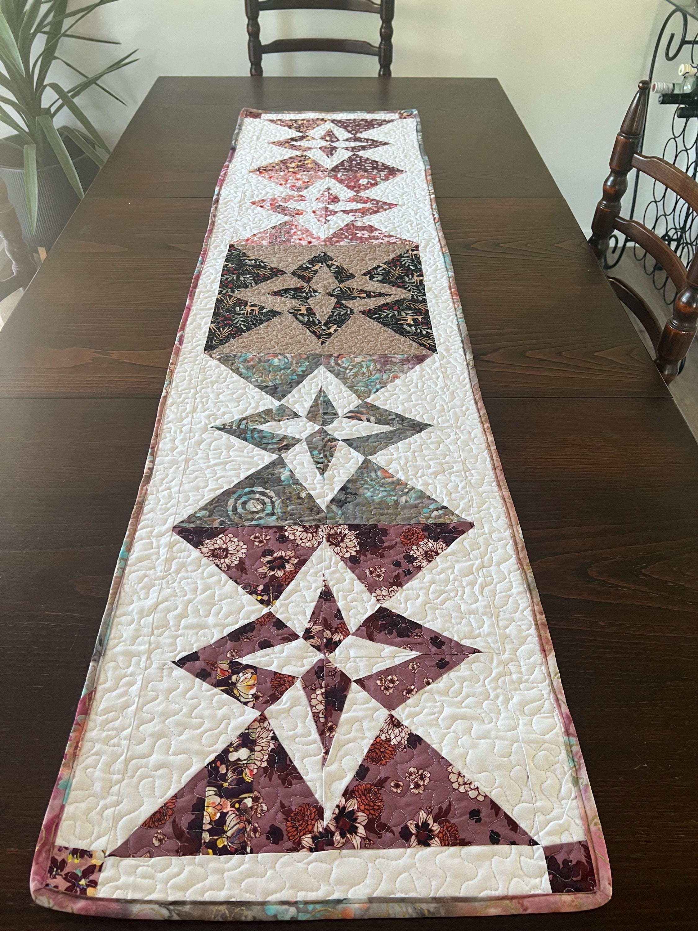 Modern Patchwork Table Runner Quilt Pattern: Beginner-friendly (PDF ...