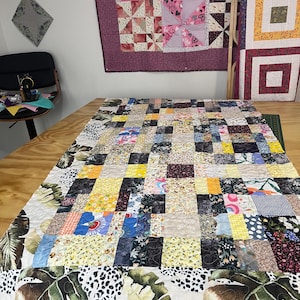Potato Chip Quilt Pattern: Easy QAYG Scrap Quilt Tutorial (PDF Download ...