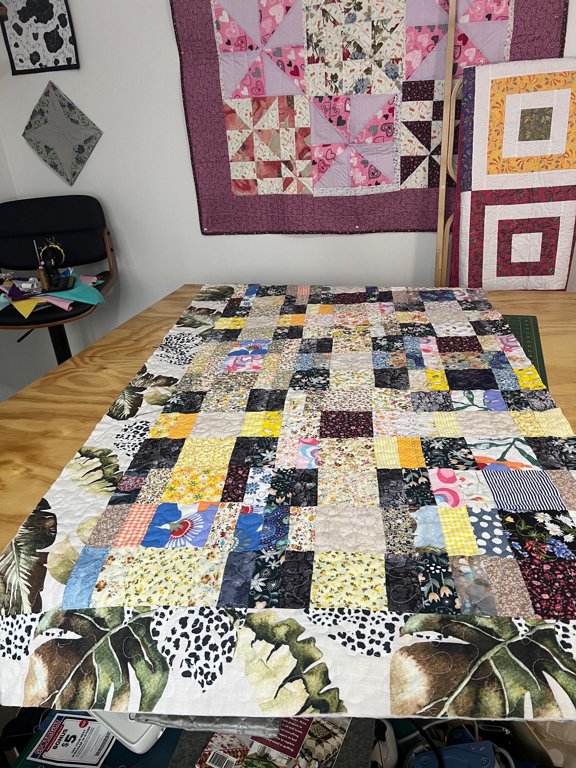 Potato Chip Quilt Pattern: Easy QAYG Scrap Quilt Tutorial (PDF Download ...