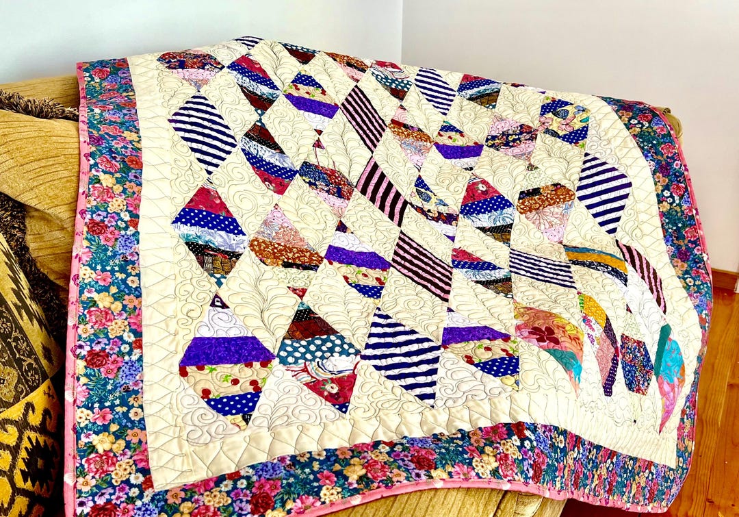 Traditional Patchwork Quilt Hand Made Original Heirloom Perfect ...