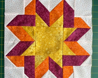 Ribbon Star Quilt Block Simple Step by Step Patters Easy to Follow ...