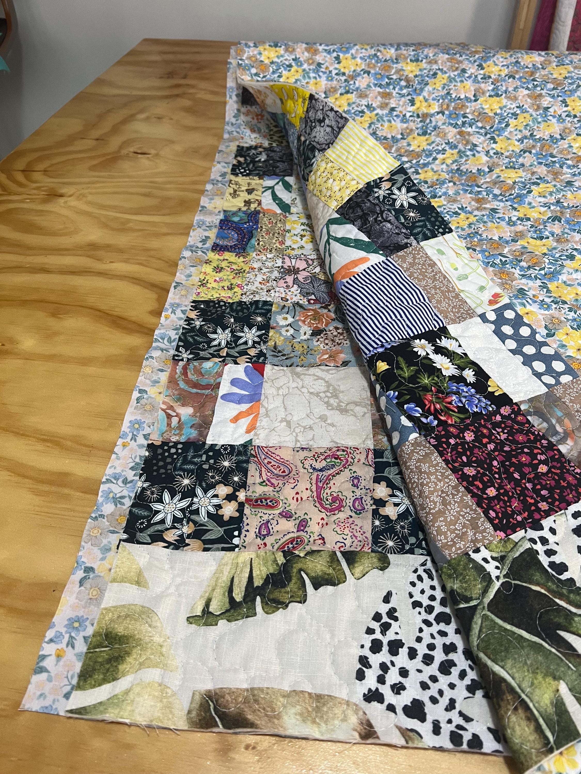 Potato Chip Quilt Pattern: Easy QAYG Scrap Quilt Tutorial (PDF Download ...