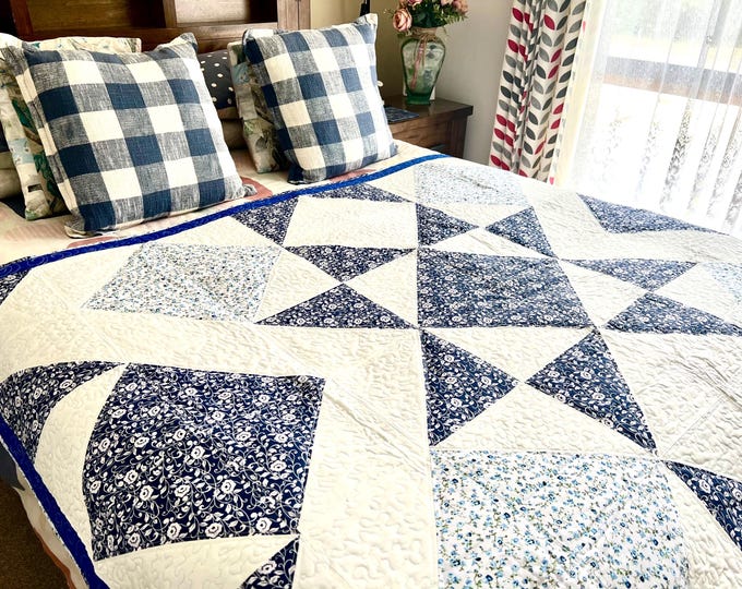 Stars Over Texas Quilt Pattern - PDF Queen Size Quilt Pattern, Instant ...