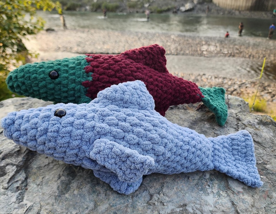 Salmon Crochet Plushie Amigurumi - Etsy