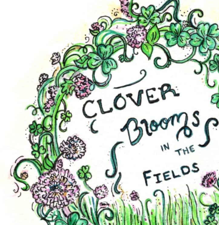 Clover Blooms/ivy Lyric Art Print - Etsy