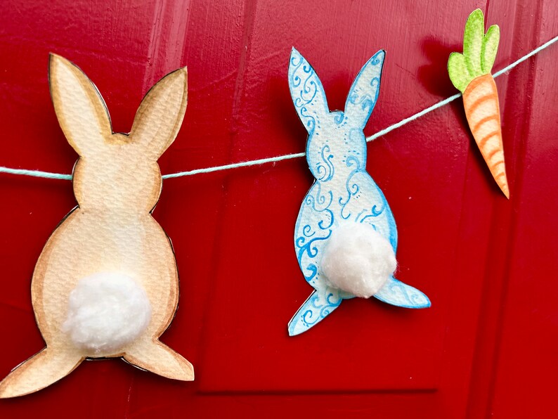Bunny Garland Printable Pattern for Easter or Nursery - Etsy