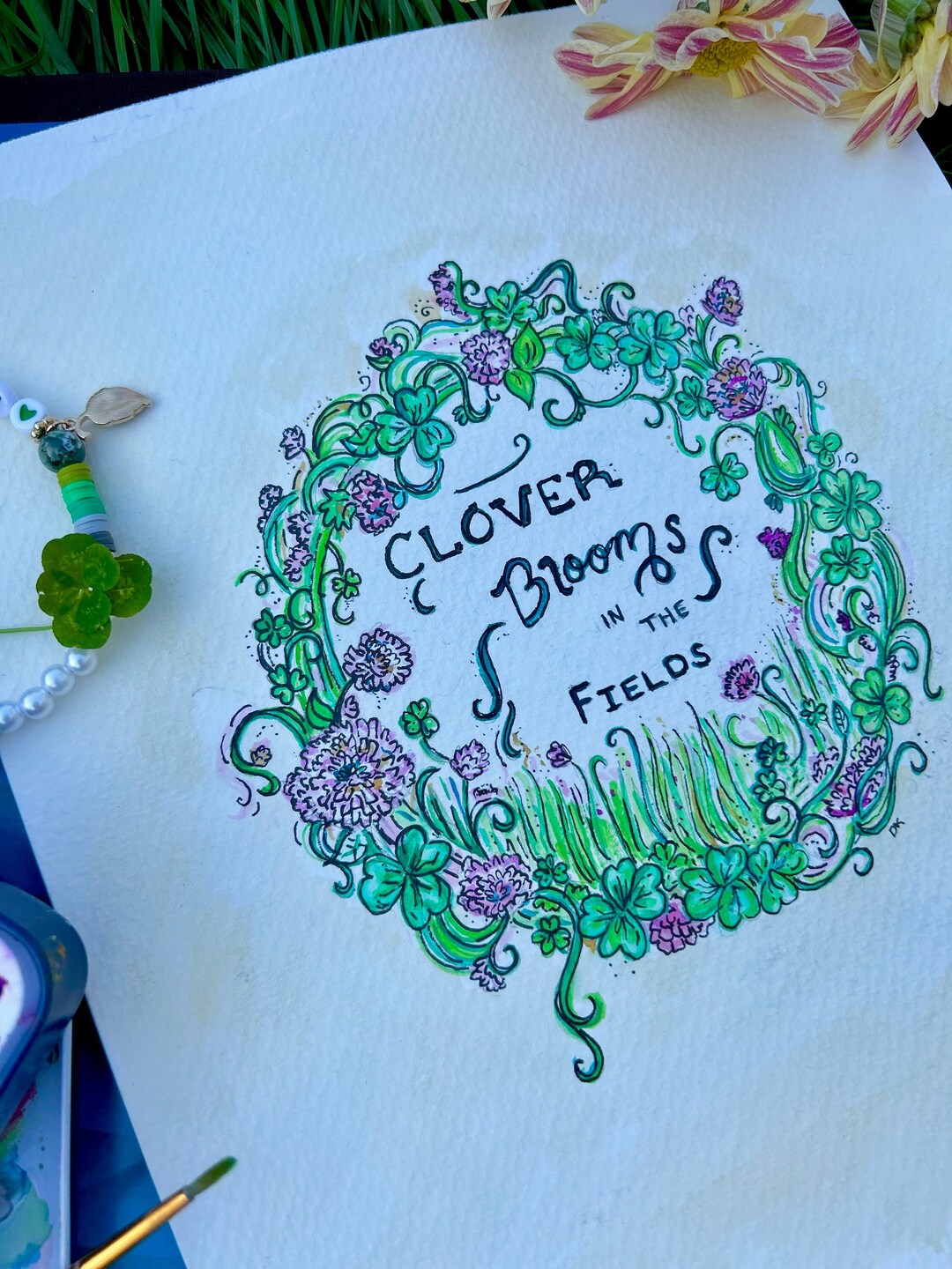 Clover Blooms/ivy Lyric Art Print - Etsy