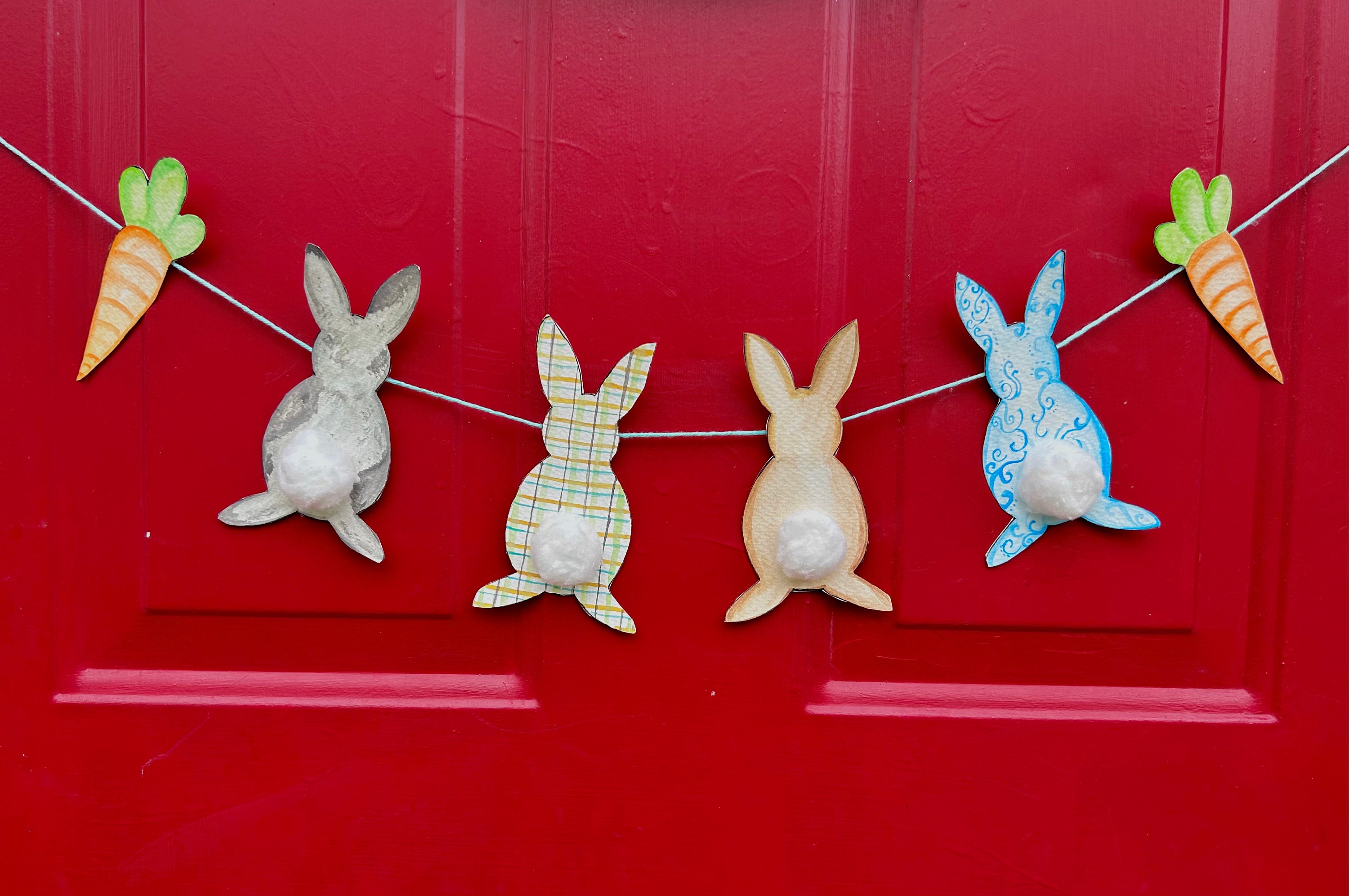 Bunny Garland Printable Pattern for Easter or Nursery - Etsy