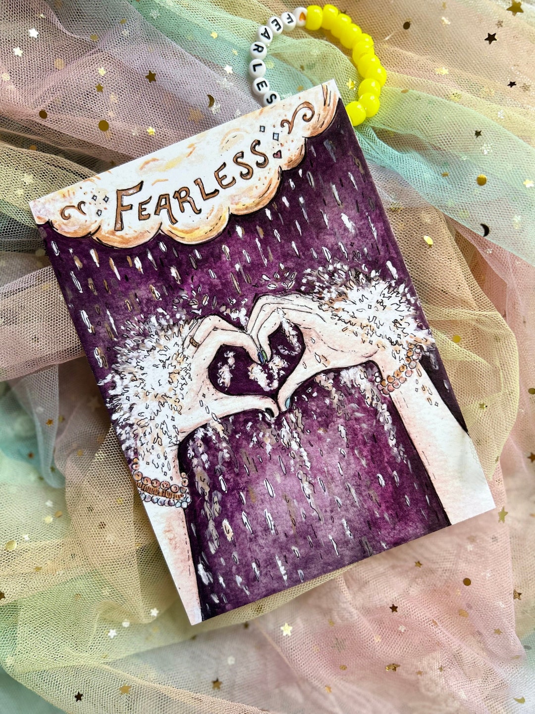 Rainstorm Heart Hands Illustration 5x7 Print - Etsy