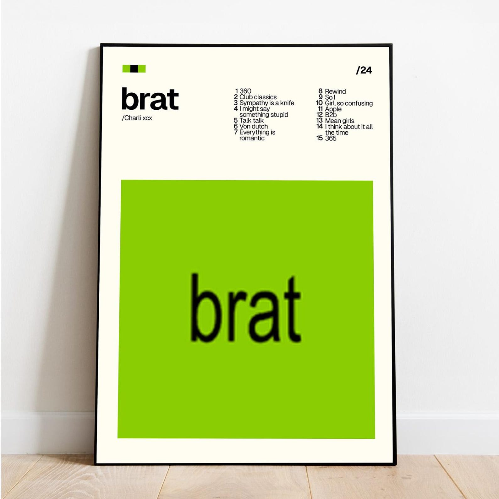 Poster Album, Brat, Charli Xcx ,digital Print - Etsy