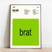 Poster Album, Brat, Charli Xcx ,digital Print - Etsy
