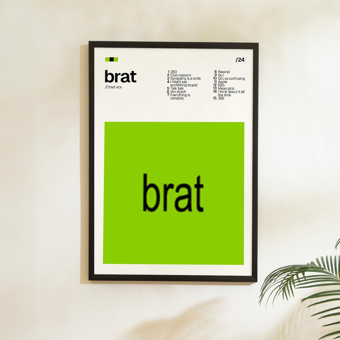 Poster Album, Brat, Charli Xcx ,digital Print - Etsy