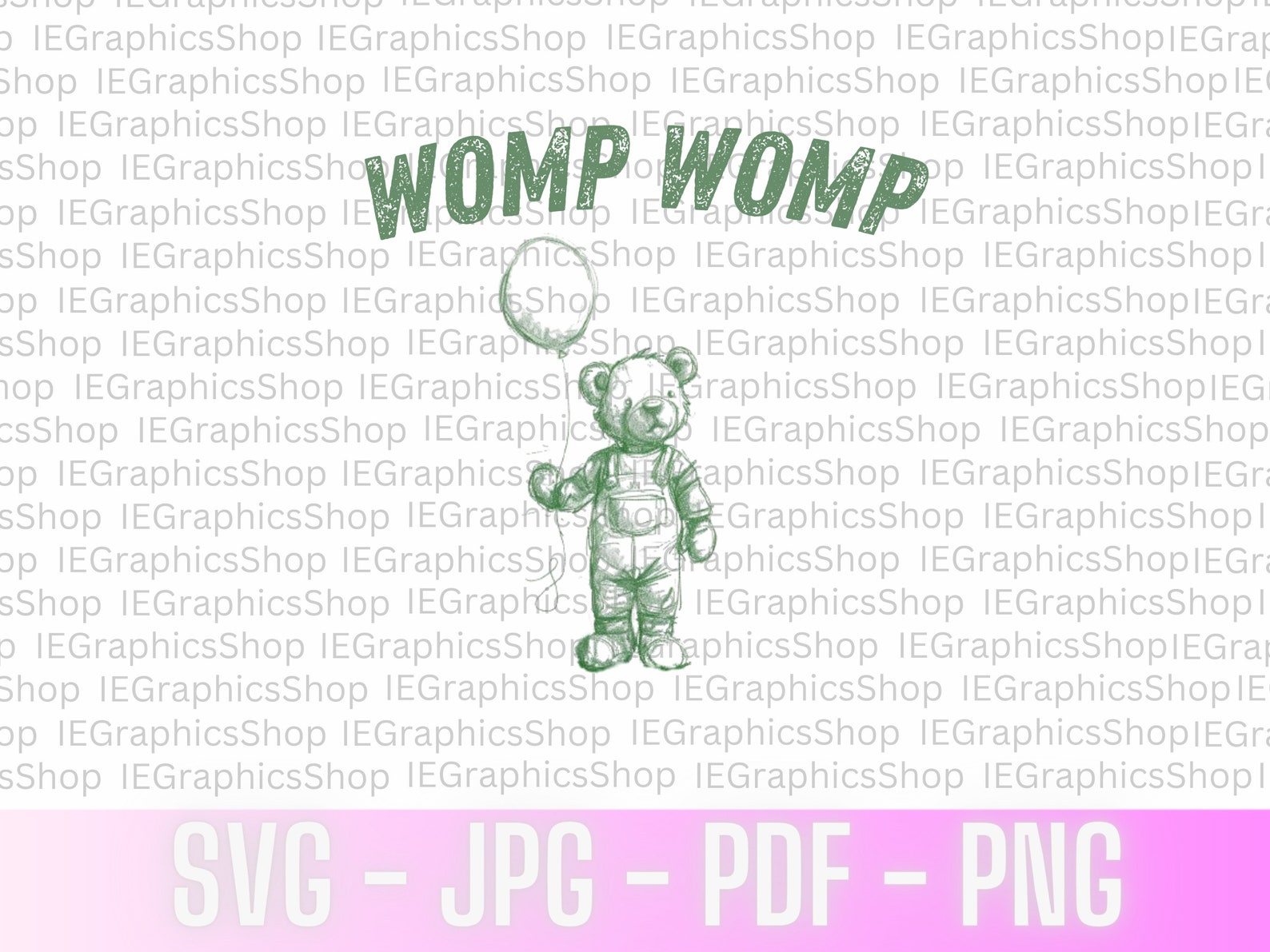Womp Womp Png, Womp Womp Meme Png, Digital Files, Bear Womp Womp ...