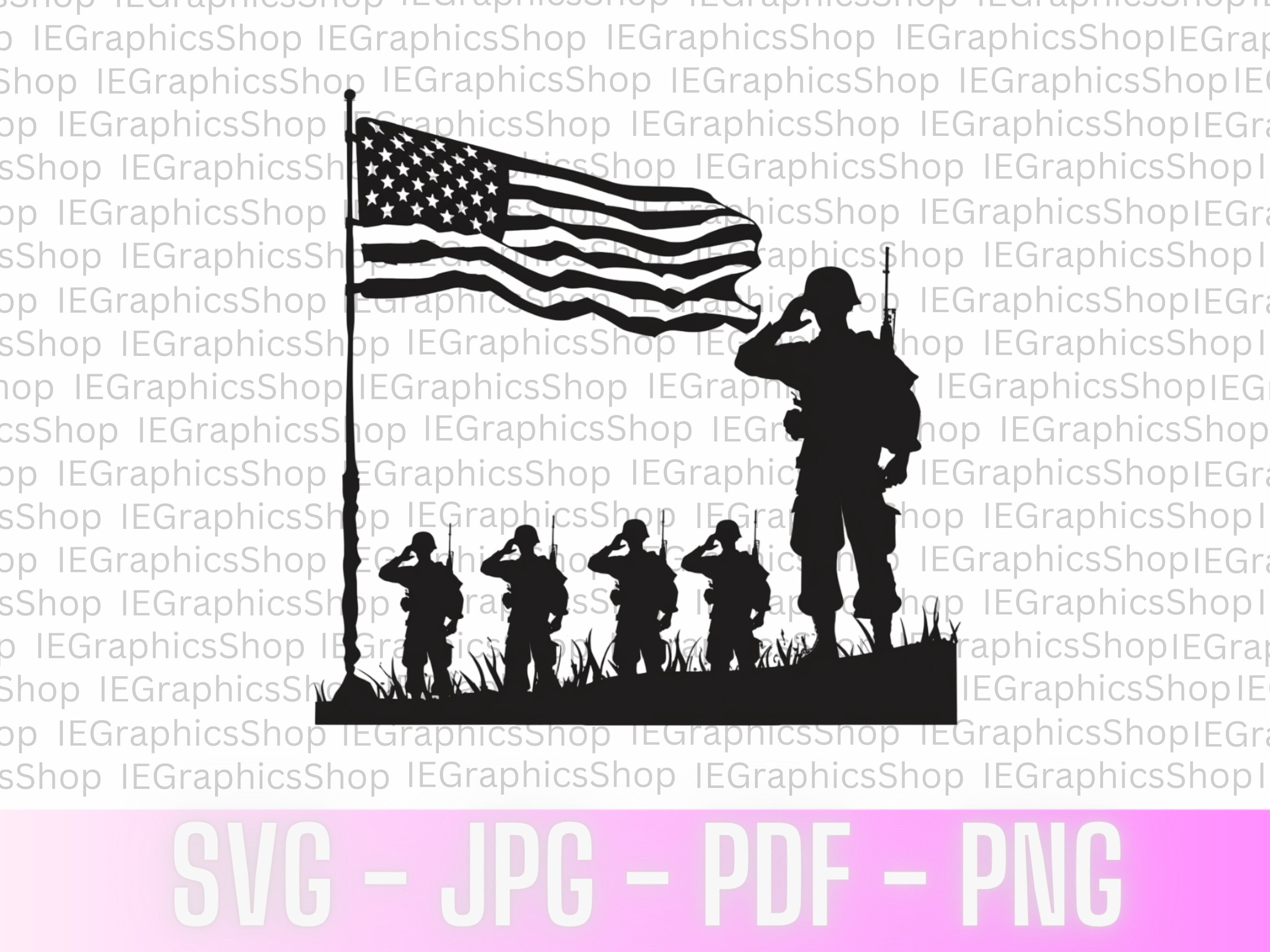 Memorial Day PNG, US Soldier SVG, American Flag Png, Digital Download ...
