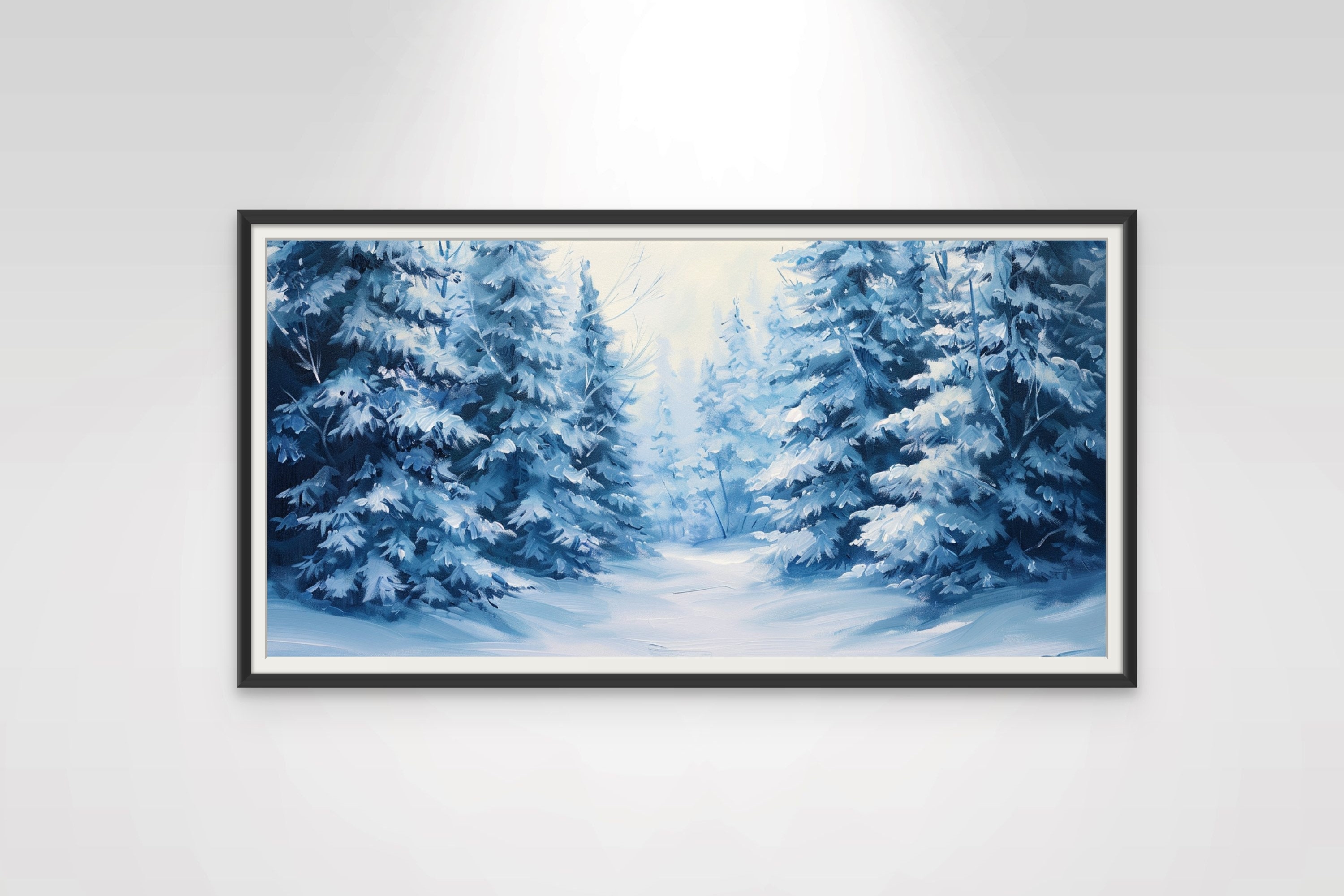 Frozen Winter Forest: Snowy Pine Trees Landscape, Christmas Forest ...